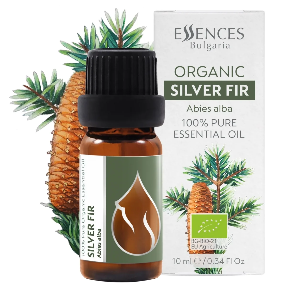 Organic Silver Fir Essential Oil (10 ml) – Essences Bulgaria