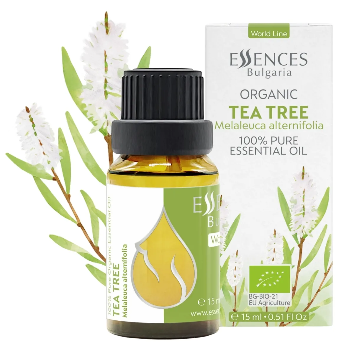 Organic Tea Tree Essential Oil (15ml) – Essences Bulgaria