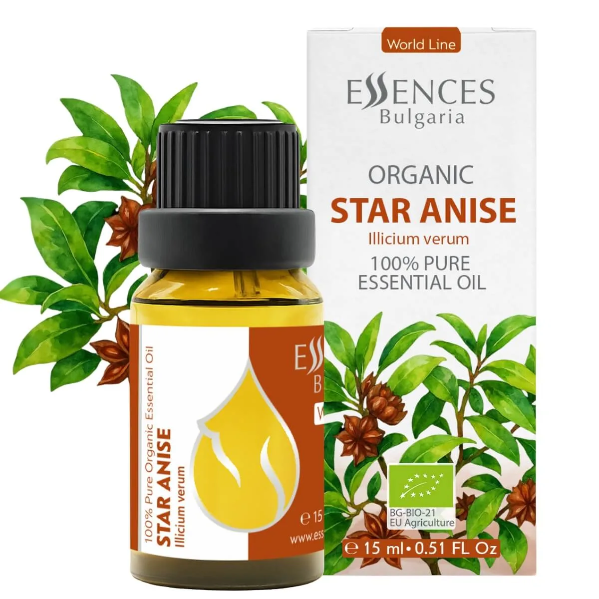 Organic Star Anise Essential Oil (15ml) – Essences Bulgaria
